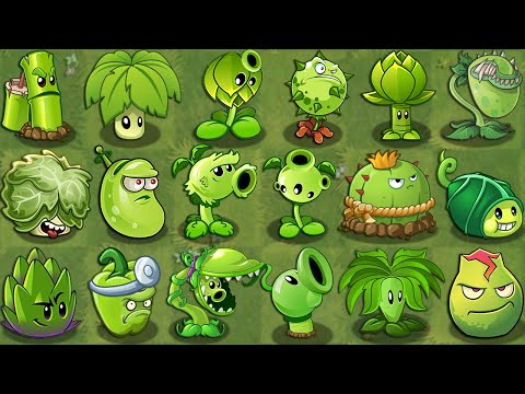(Plants vs Zombies 2) All GREEN Plants Power-Up! vs ZomPlant vs ...