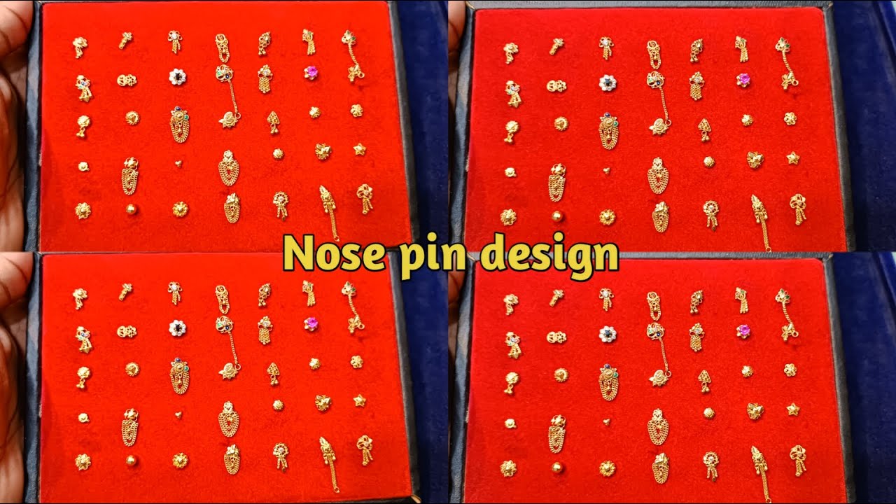 अब तक की सबसे सुंदर सोने की नोज पीन की डिजाइन Gold Fancy Nose Pin ...