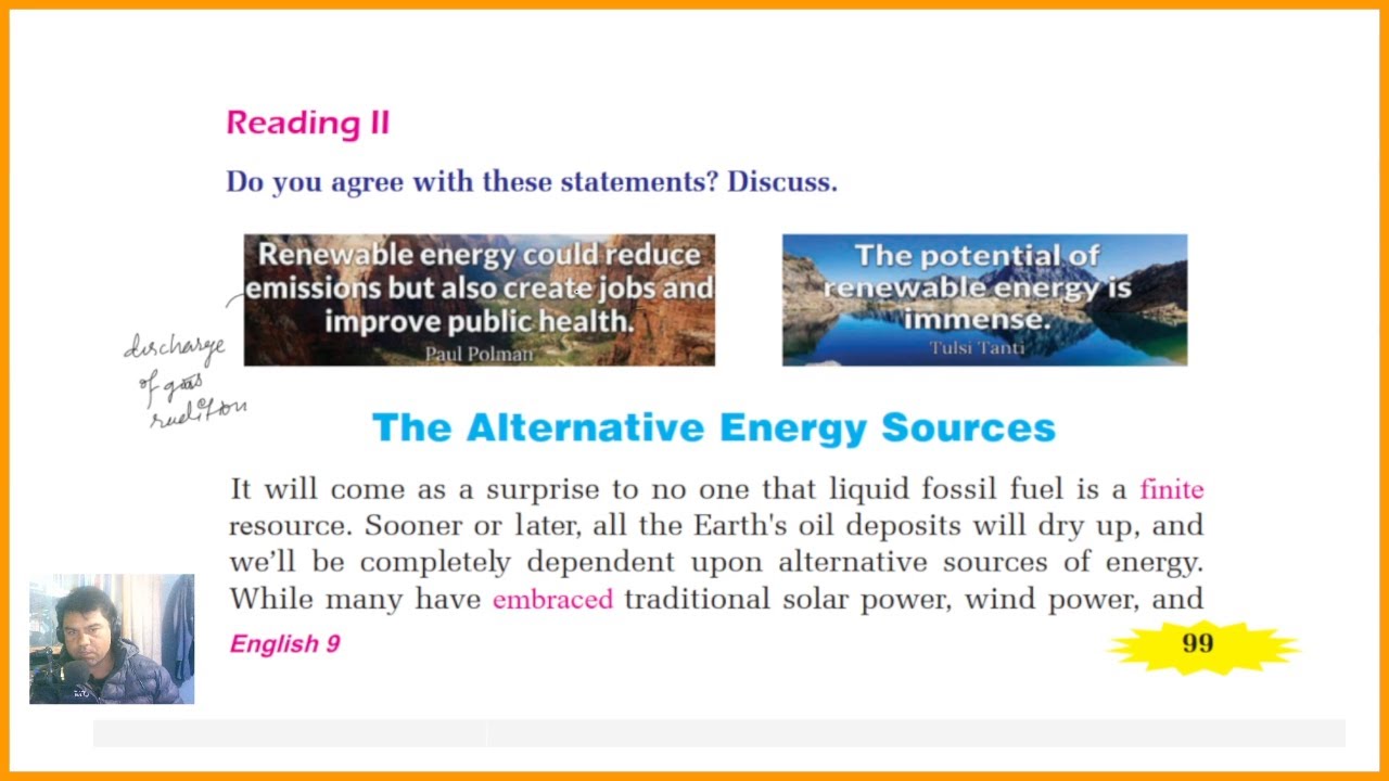 Grade 9 English Unit 8 Science and Technology || The Alternative Energy ...