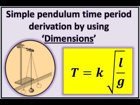 By using dimensions derivation of Simple pendulum time period | Chapter ...