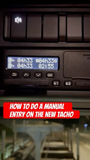 How to do a manual entry on the new tachograph (legal requirement ...