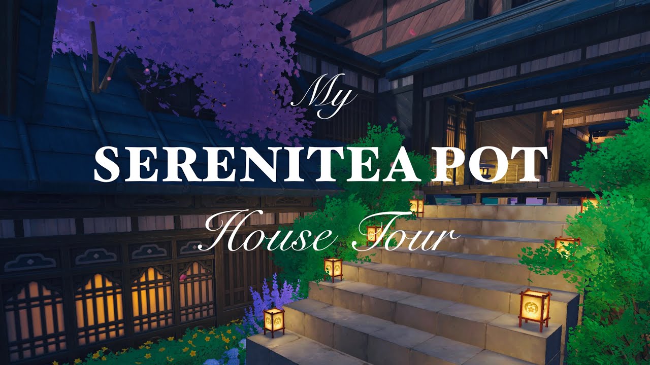 🧋🍡 The Kamisato Marriage House | genshin impact serenitea pot tour ...