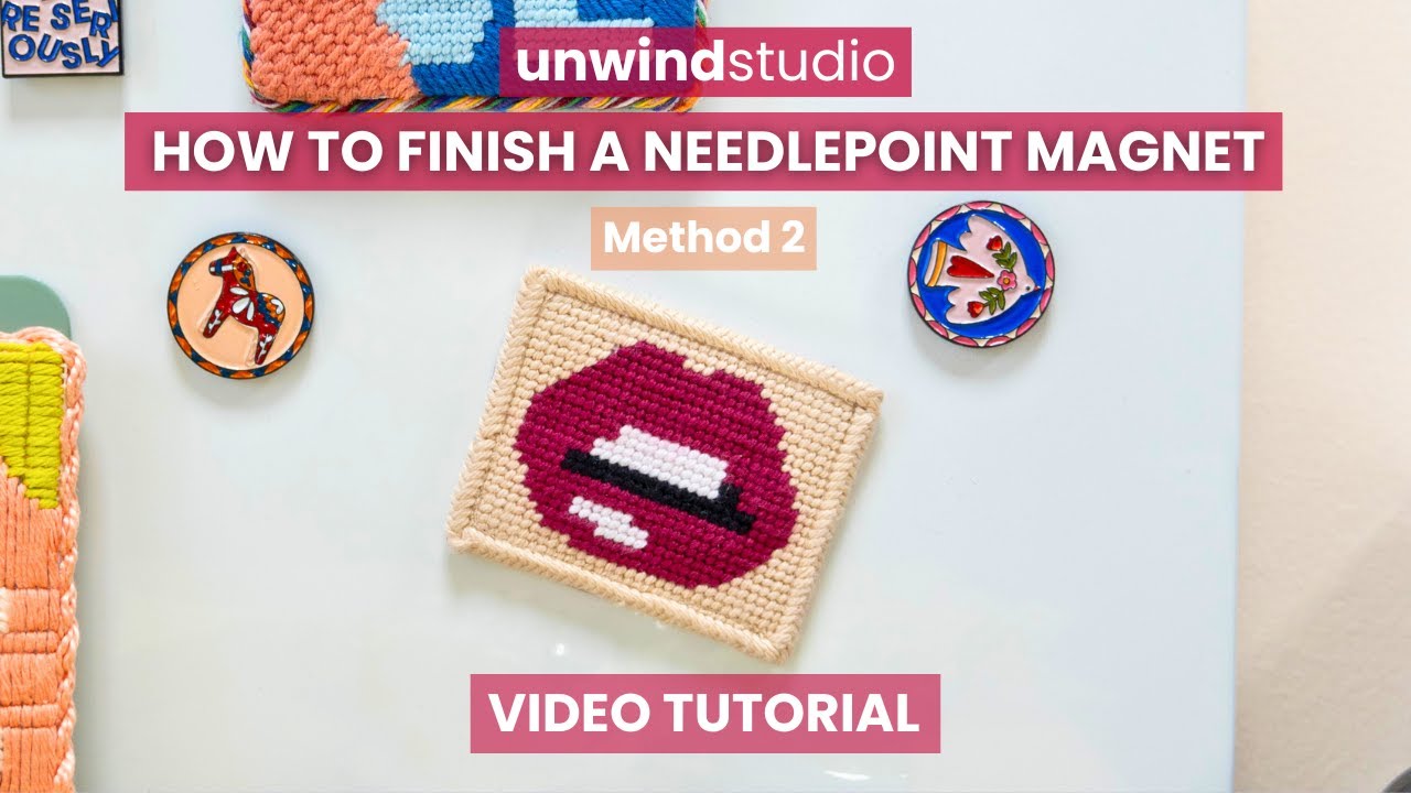 How to Finish a Needlepoint Magnet - Video Tutorial - YouTube