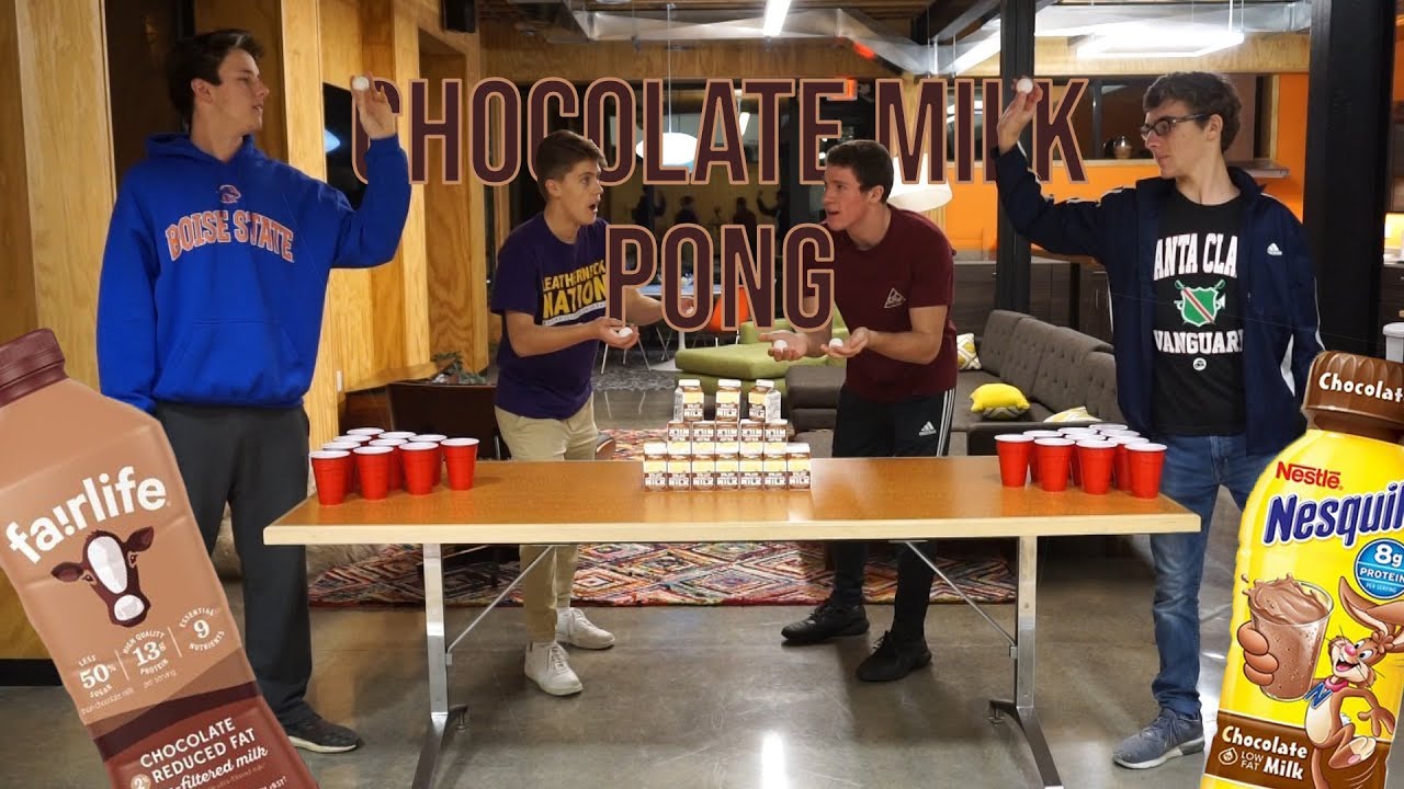Chocolate Milk Pong | Blaa. - YouTube