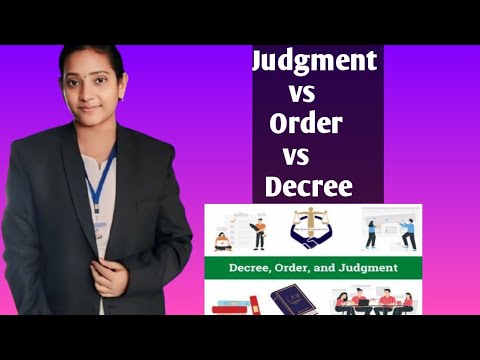 #Differences between Judgment, Decree and Order from CPC,1908/#Sections of them/#Meanings of ...