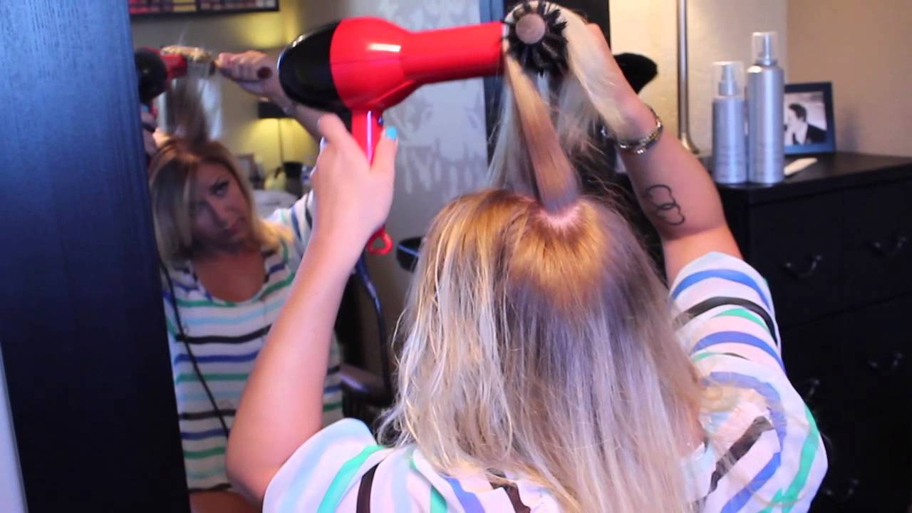 Blow Dry Hair Tutorial - YouTube