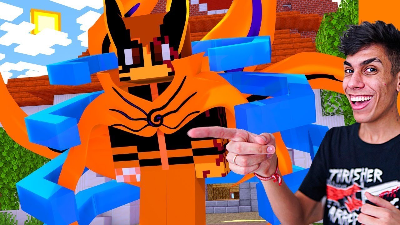NOVO BARYON KURAMA 𝗡𝗢 MINECRAFT POCKET EDITION !! NARUTO JEDY CRYSTAL ...