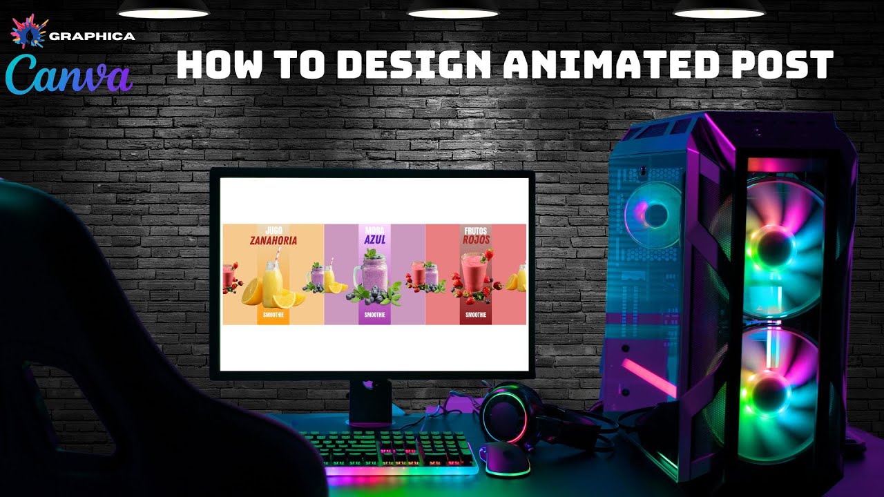 how to create animated post by using canva - YouTube