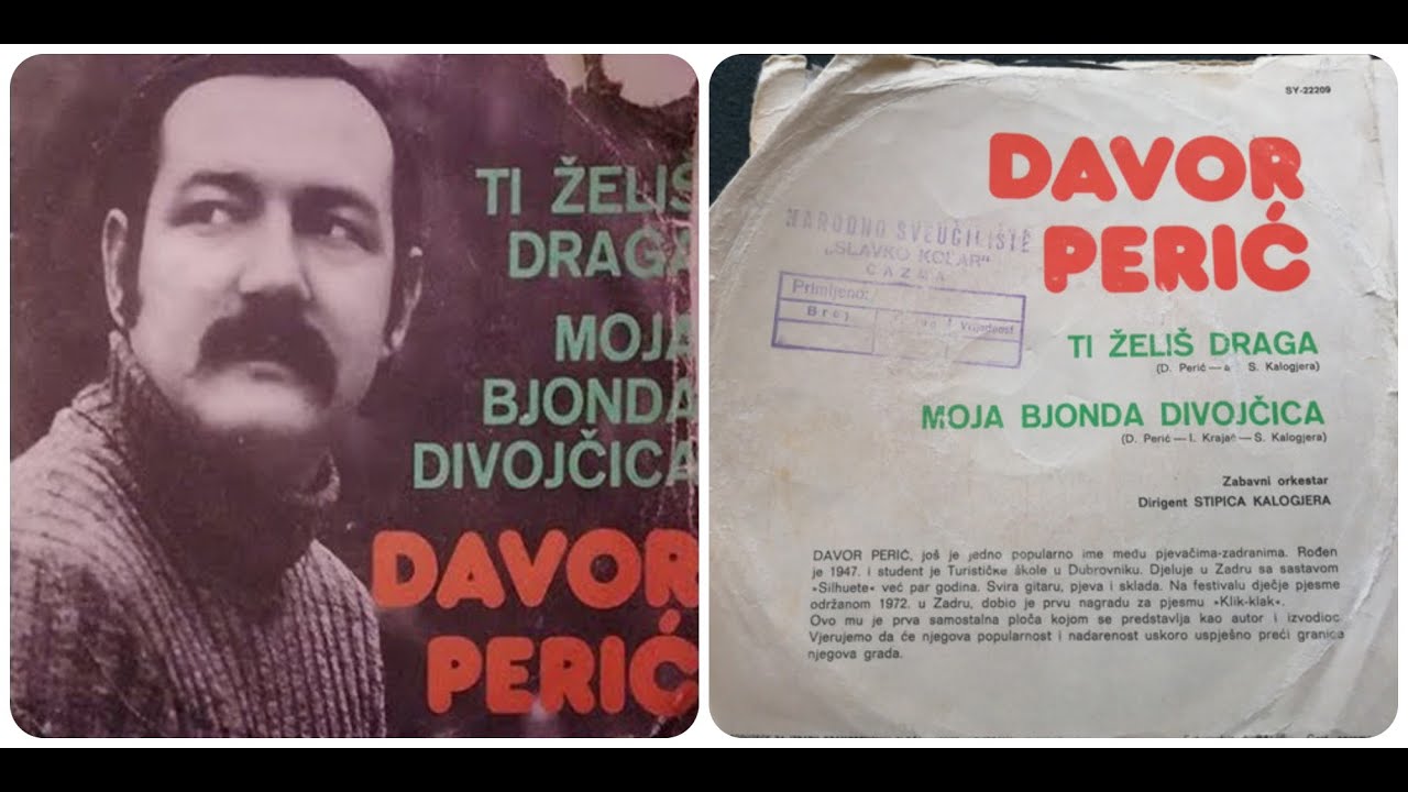 Davor Perić - Ti želiš, draga -1972- /Vinyl-SP/ mono *HQ* *rare* - YouTube