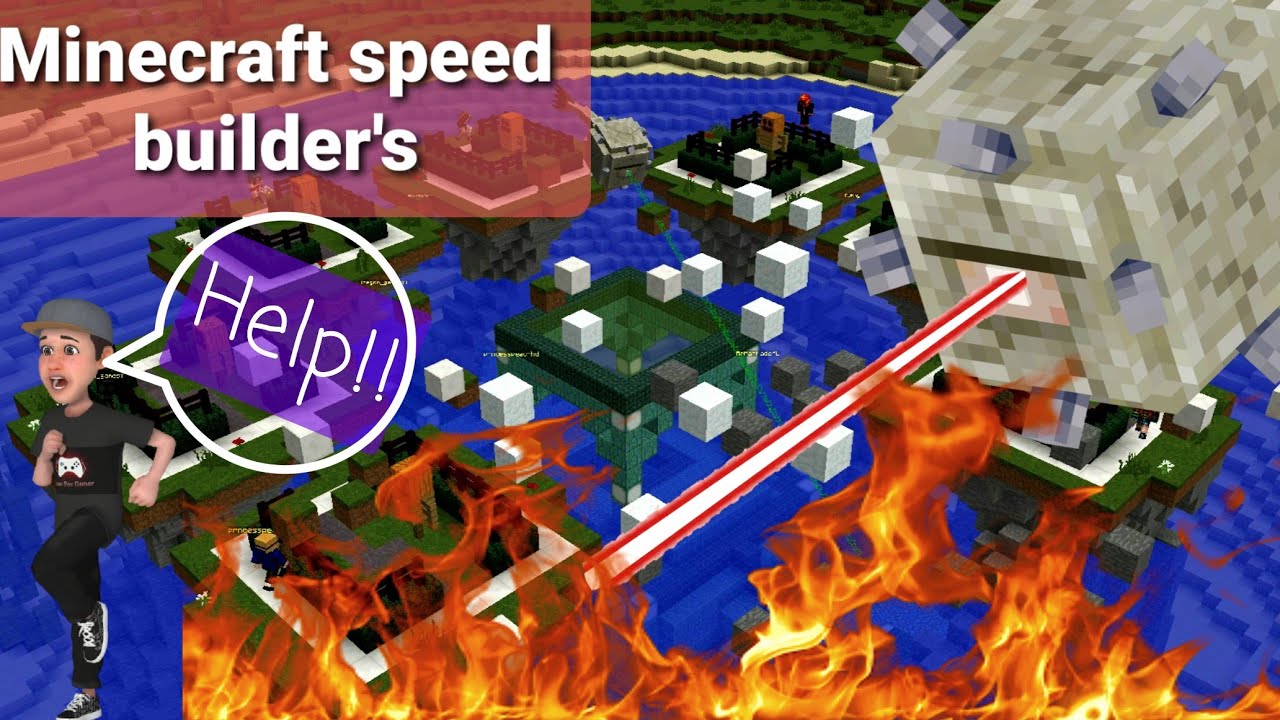 [Minecraft] Speed builders!!! - YouTube