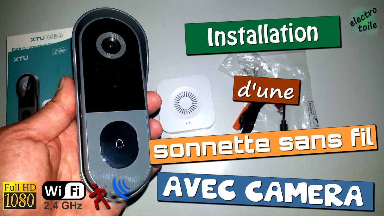 Installation d'une sonnette intelligente sans fil J7 Plus équipée d'une ...