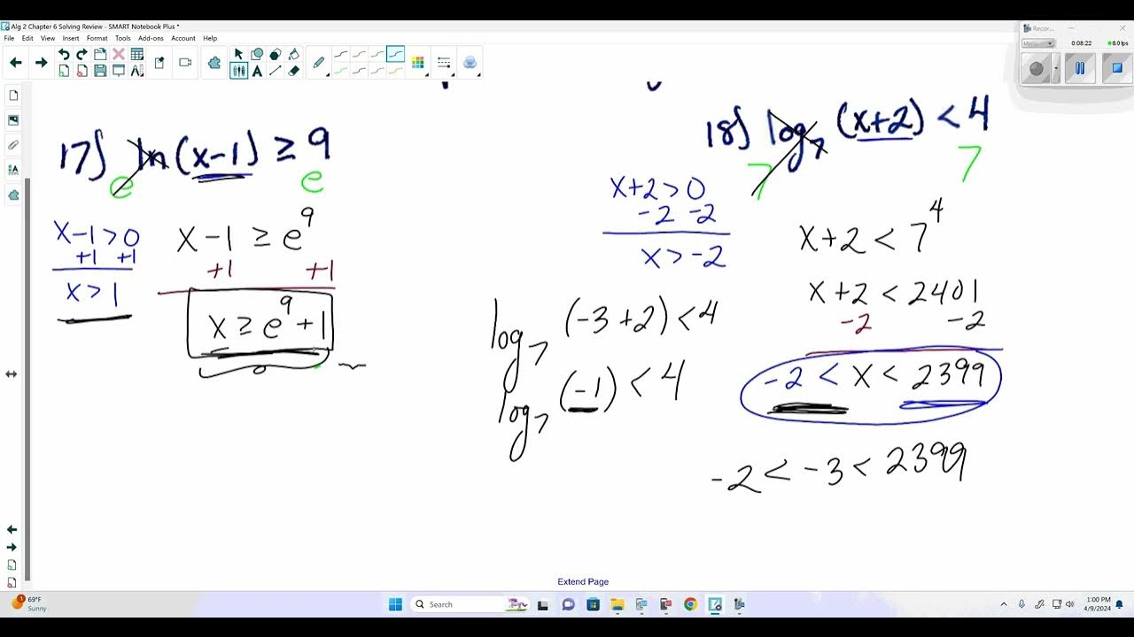 Algebra 2 Chapter 6 Solving Review (2) - YouTube