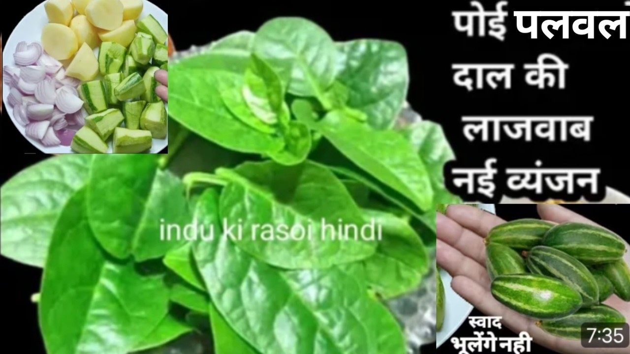 Poi saag recipe with aloo Parwal |Malabar spinach Benefits and recipe ...