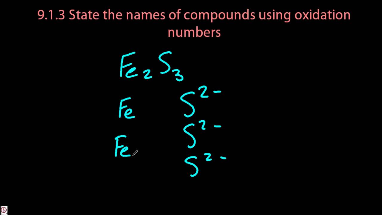 4.1/9.1/S2.1.2 Names of Compounds using Oxidation Numbers [SL IB ...
