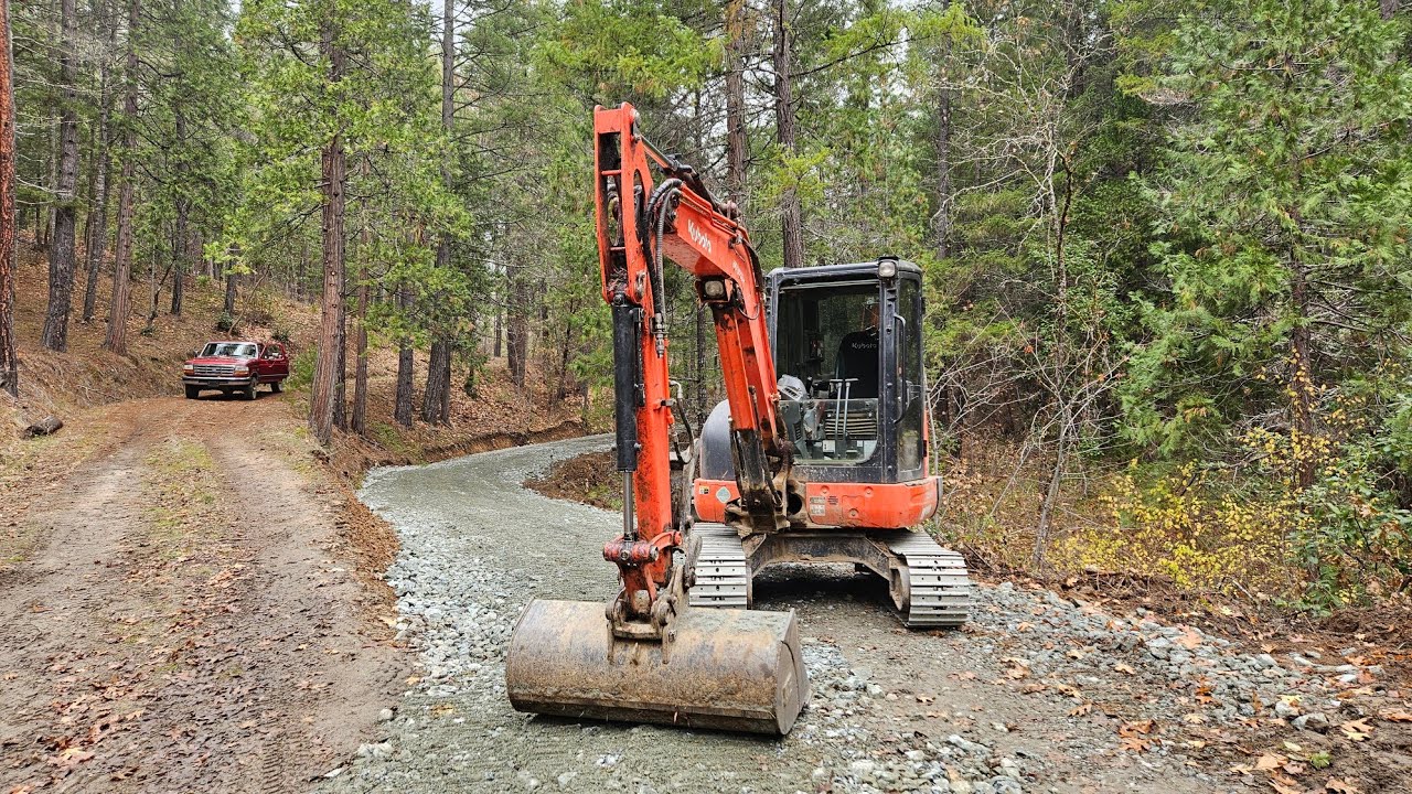 The end of the road with Wilson Forest Lands and the Kubota KX 040 4 ...