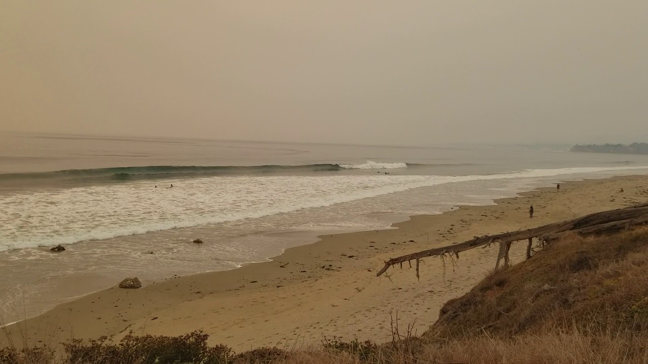 Goleta surf during fires - YouTube