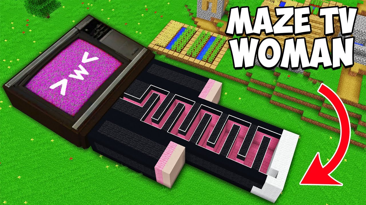 What's INSIDE CURSED TV WOMAN MAZE in Minecraft ? I found BIGGEST TV MAZE GIRL ! - YouTube