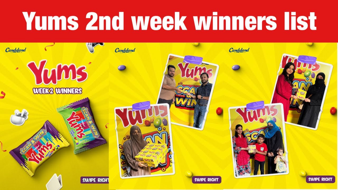 Yums 2nd Week Winners List | Yums Scan & Win 2025 | Candyland Yums ...