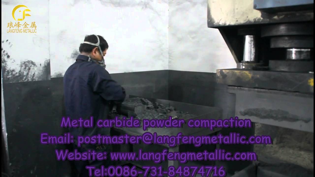 Metal carbide powder Sintered carbide pretreatment compaction Pressing ...