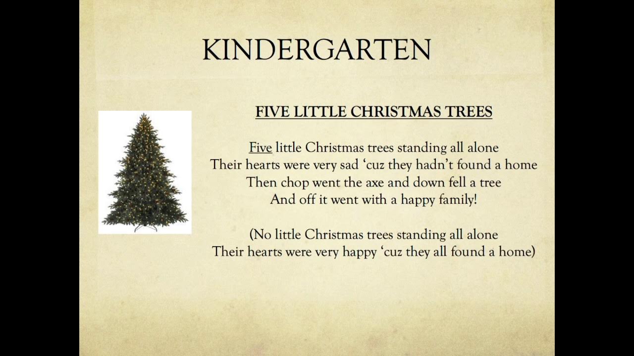 Kdg: Five Little Christmas Trees - YouTube