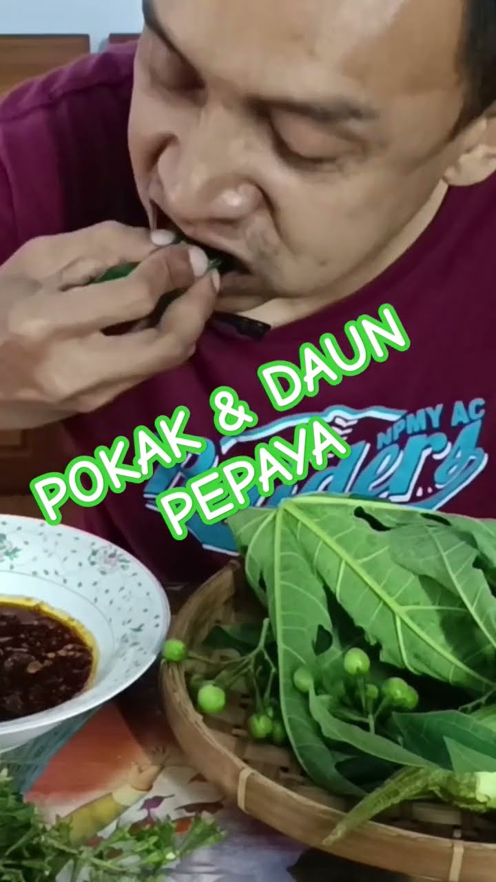 POKAK & DAUN PEPAYA #mukbang #asmr #eatingshow #eating #asmrvideo # ...