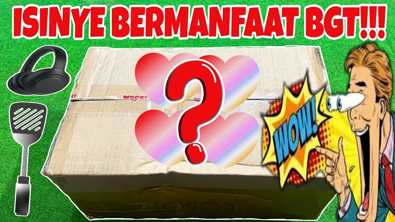 HARGA 10K ISINYE BERMANFAAT BGT DAH AH!!! UNBOXING MISTERI BOX 1000% ...
