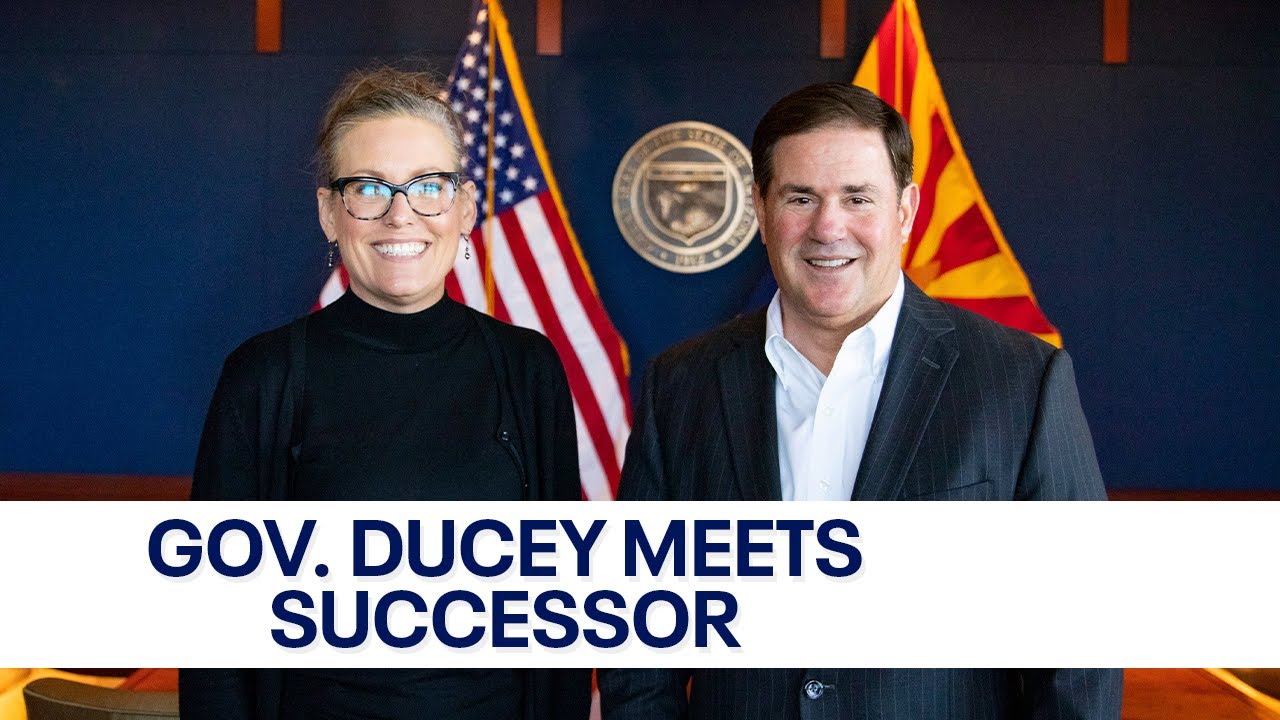 Arizona Governor Doug Ducey meets with Governor-elect Katie Hobbs - YouTube