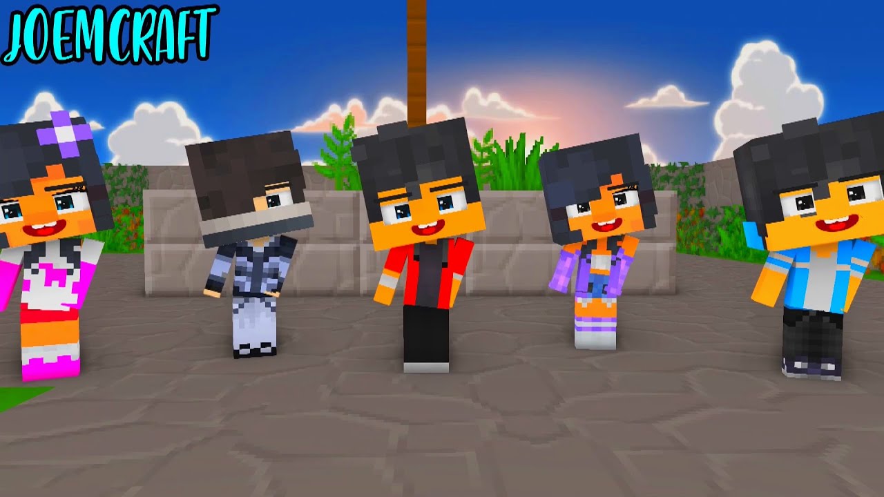 GOMY GOMY DANCE | SHUFFLE DANCE | HERO TONGIHT DANCE | APHMAU KIDS FAMILY CREW - Minecraft ...