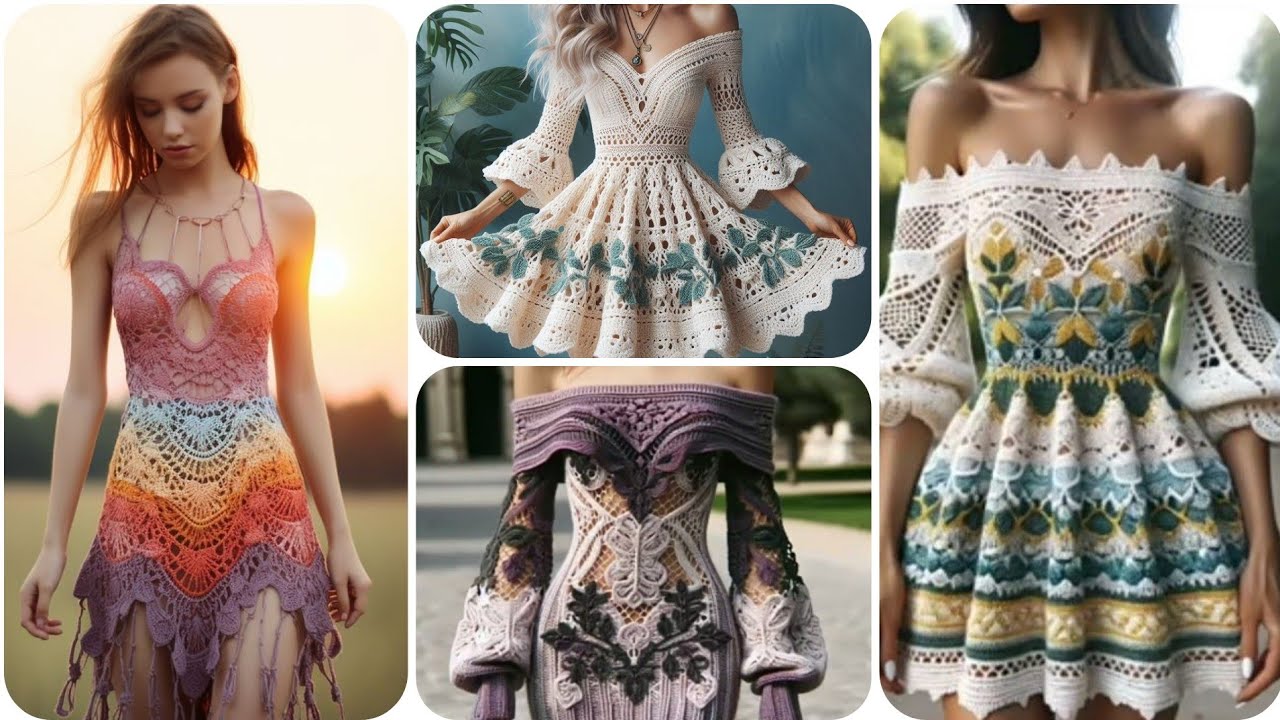 Gorgeous And Stylish Designer Crochet Handknit Dresses For Ladies Ideas ...