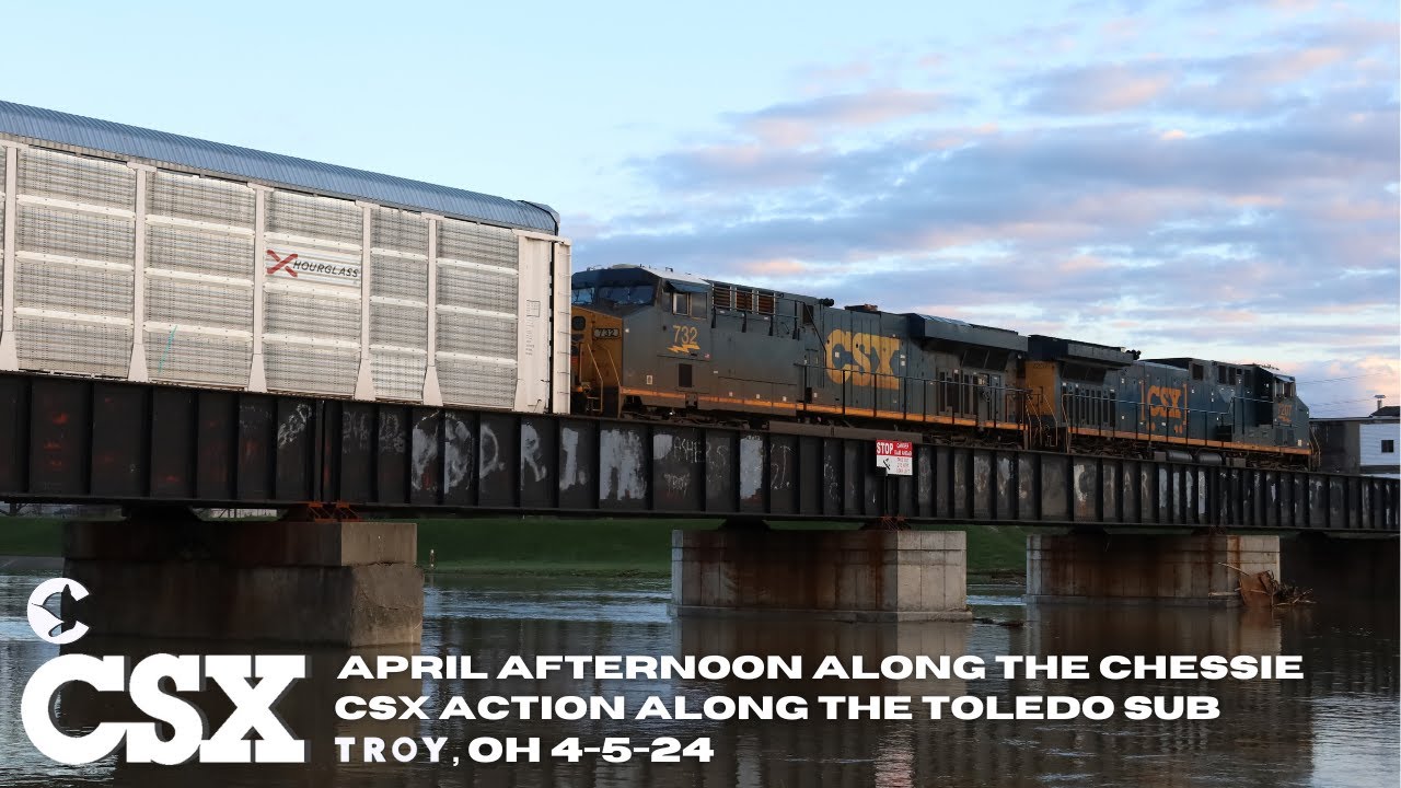 An April afternoon on the Chessie System. CSX action in Troy, 4-5-24 ...