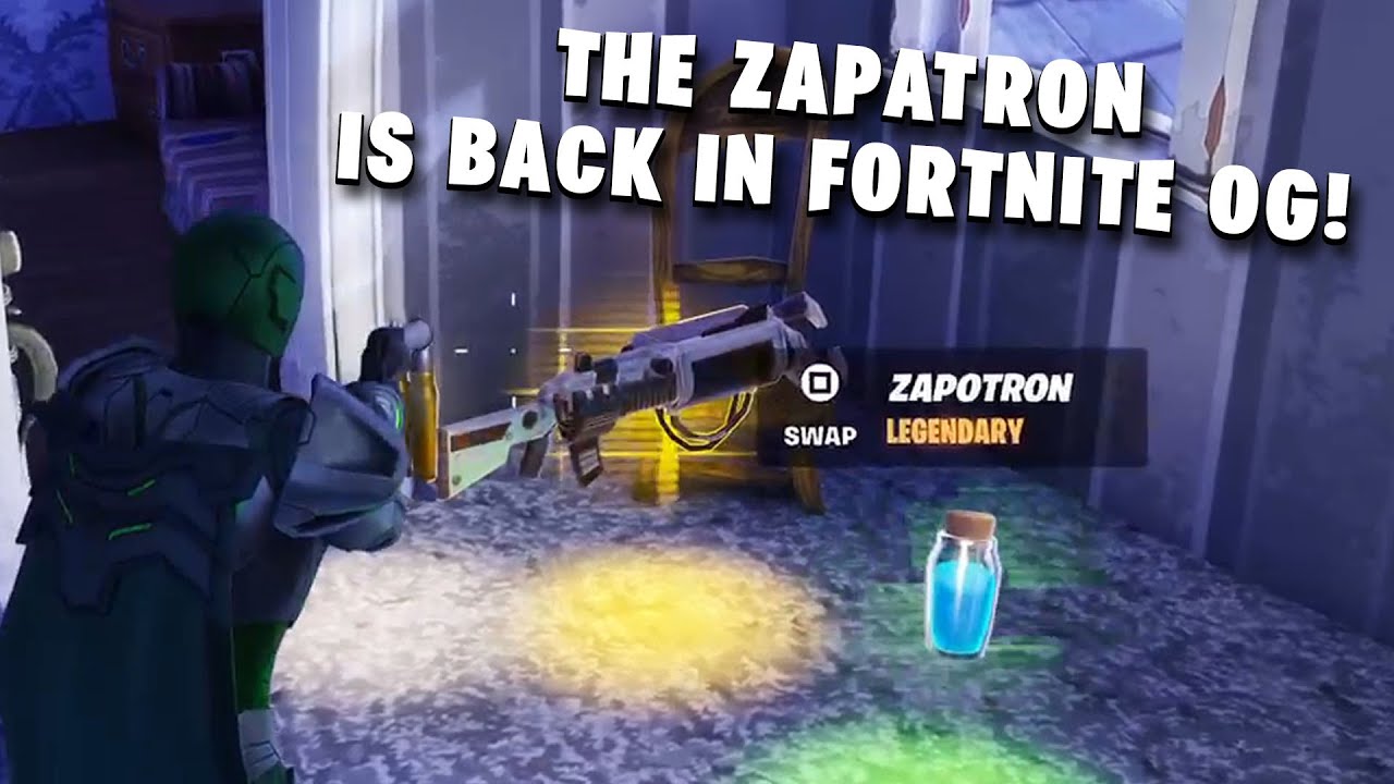 THE ZAPATRON IS BACK IN FORTNITE OG! - YouTube