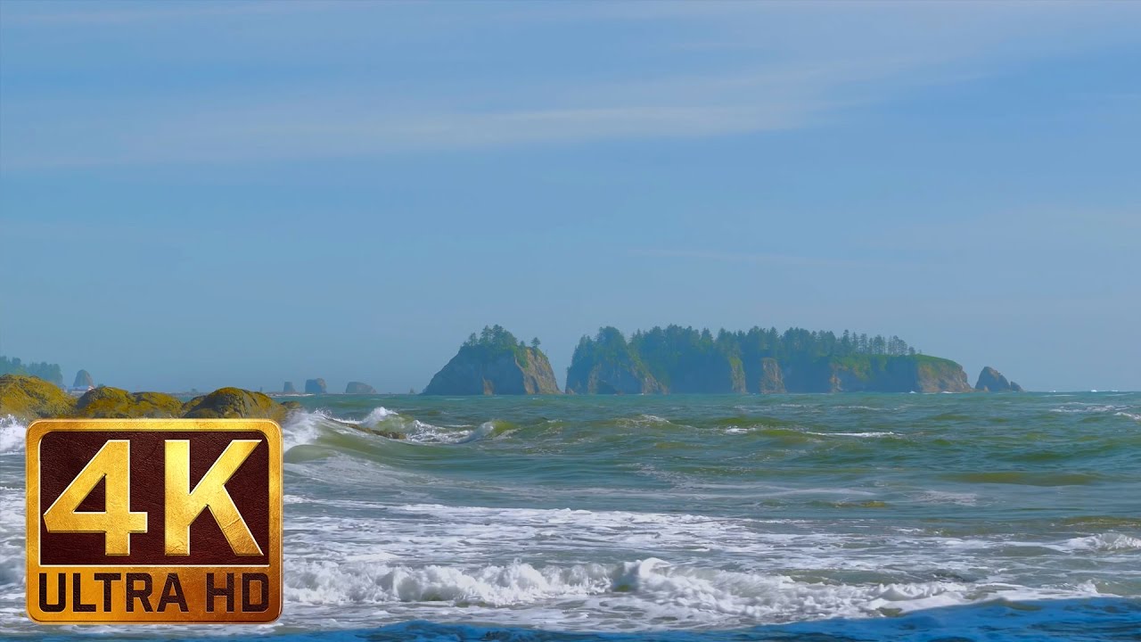 4K Ultra HD Natural Scenery with views of Ocean Waves - Video Trailer ...