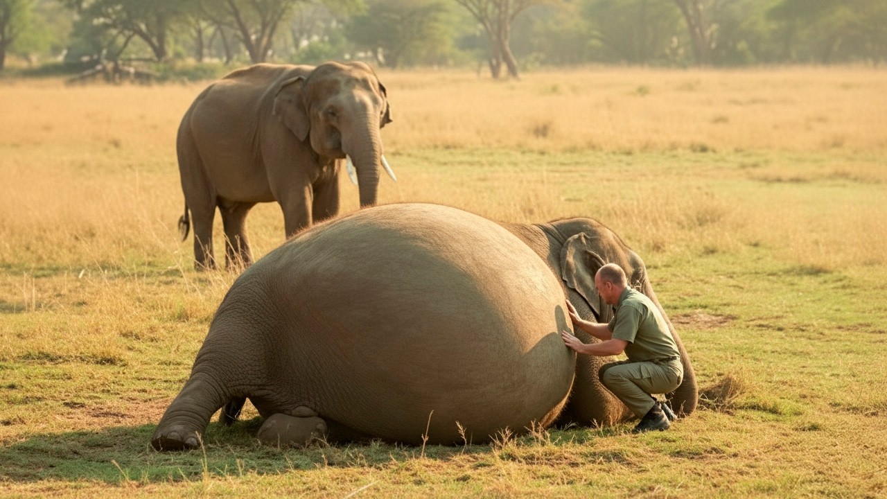 Elephant's Belly Swelled 3 TIMES Its Size! Vet Was STUNNED When He Saw ...