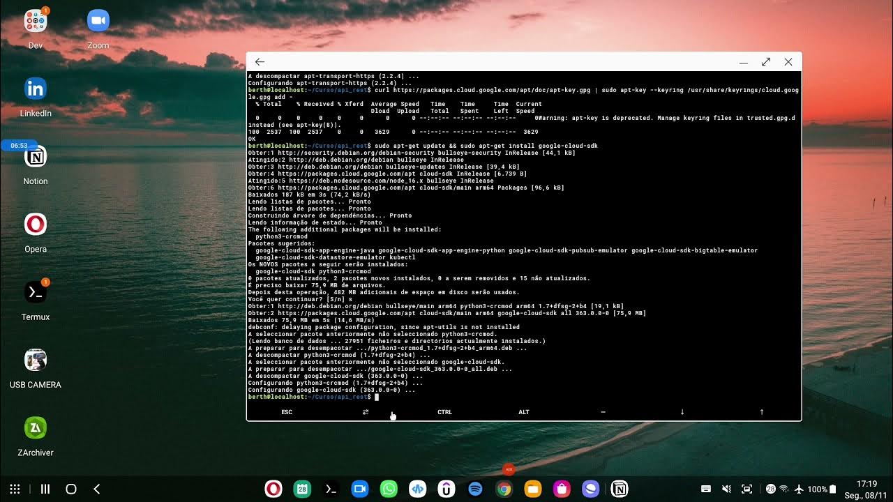SSH - Google Cloud Plataform - Termux Samsung Dex - YouTube