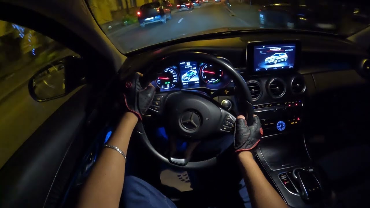 Mercedes Benz C Class | Night Driving POV | AMBIENT LIGHTING 4K - YouTube