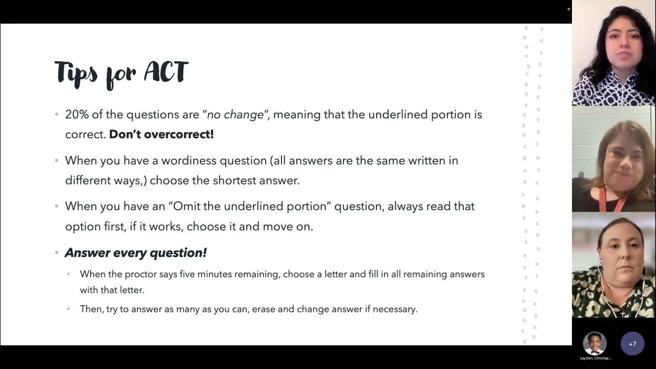 ACT English Prep Webinar Presentation - YouTube