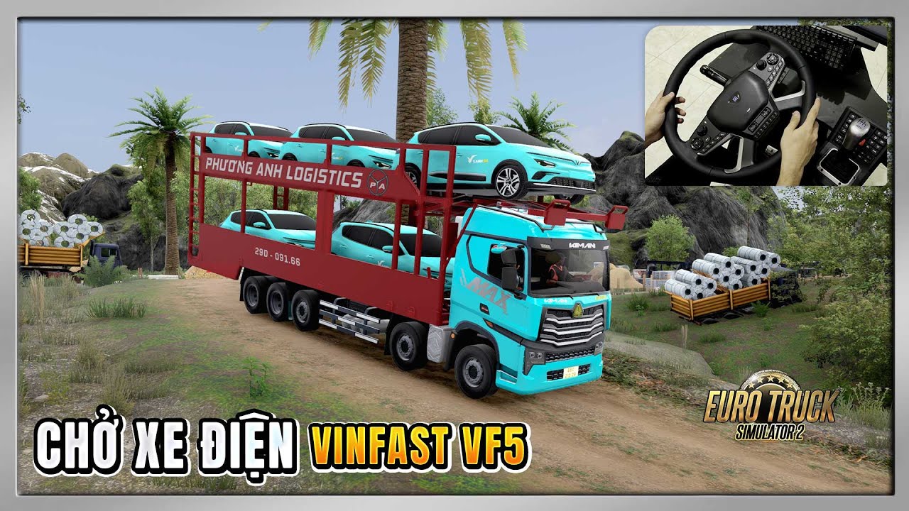 ETS2 - Xe Tải HOWO MAX Chở 5 Xe Taxi Xanh SM "Vinfast VF5" Xuất Xưởng ...