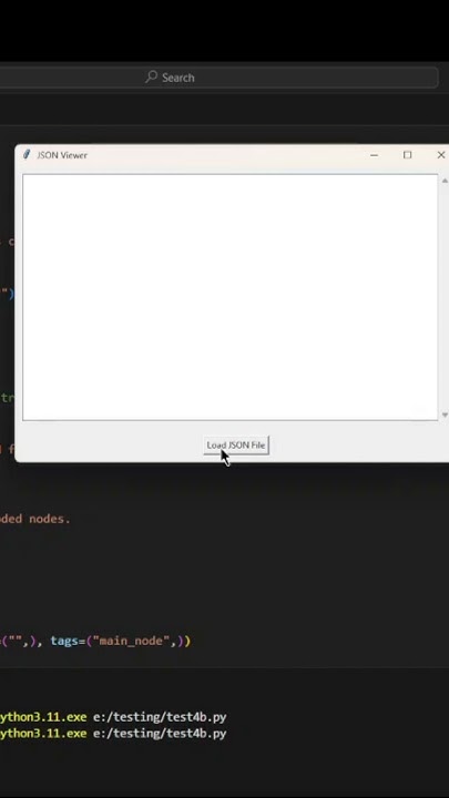 Json file data viewer by using Tkinter App - YouTube