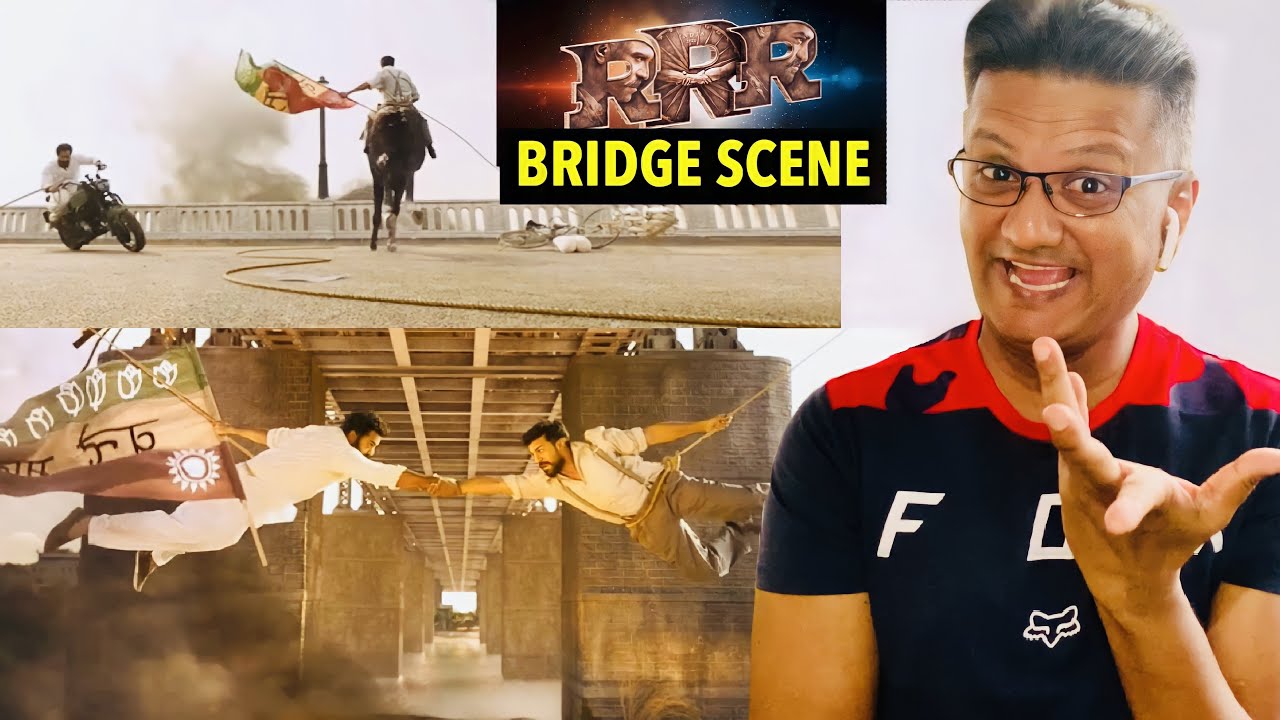 RRR ~ Bridge Scene Telugu Reaction | NTR | Ram Charan | SS Rajamouli ...