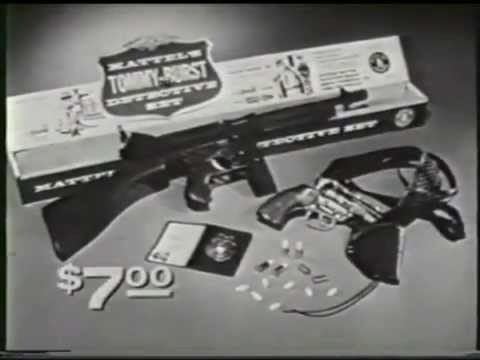 Tommy Burst by Mattel - Sub Machine Gun toy commercial (1960s) - YouTube