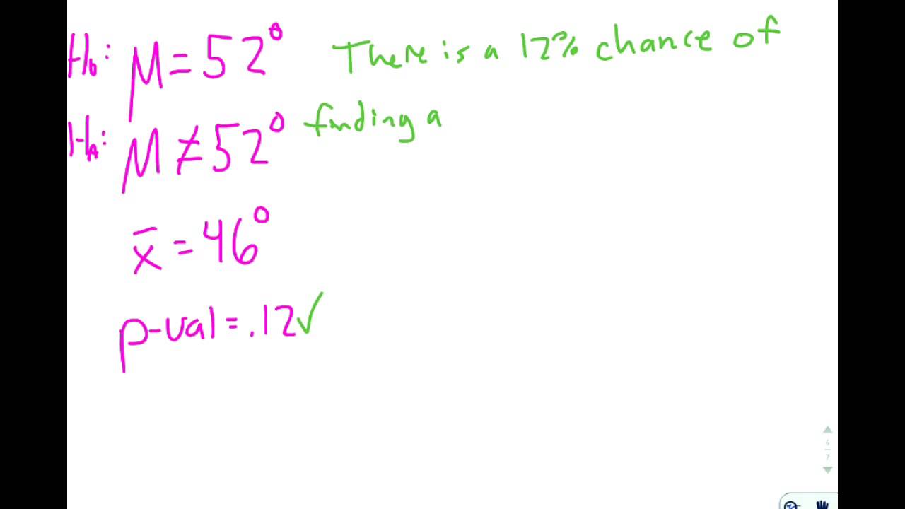 P-value interpretation example - YouTube