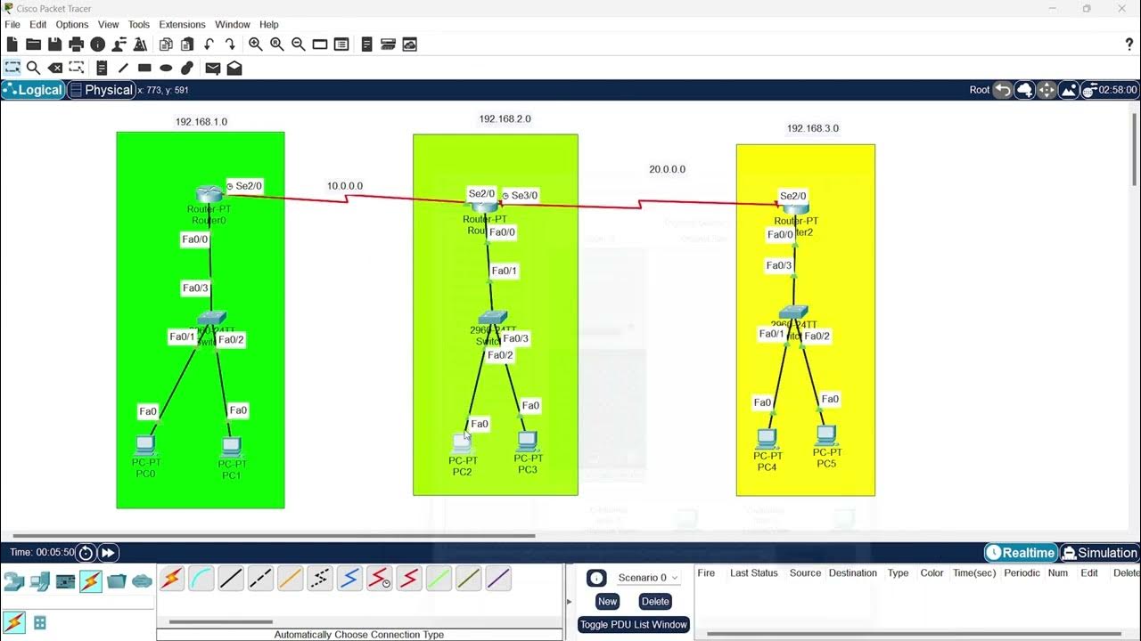 Configuring OSPF | Configure OSPF using 3 routers, switch 3, 6 pc | How to Configure OSPF Area ...