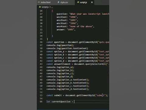 Quiz App JavaScript | Quiz App Html CSS & JavaScript - YouTube