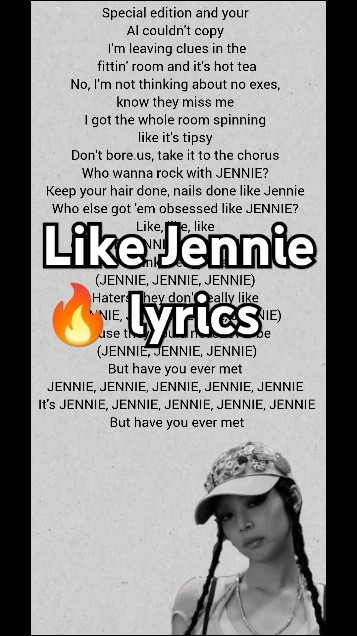 like Jennie 🔥|| lyrics video #lyricvideo #music #jennie - YouTube