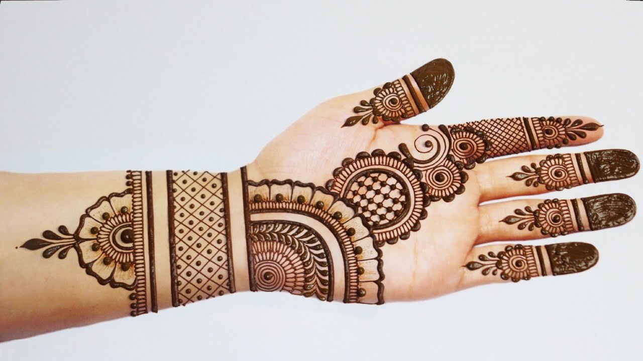 Stylish Easy Mehandi design Front hand Mehndi design|Simple Mehandi ka ...