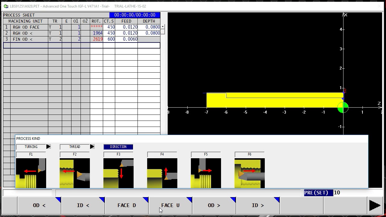 OKUMA Advanced One Touch - Lathe - Threaded Bolt - YouTube