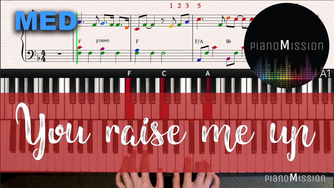 [Real Piano Tutorial] YOU RAISE ME UP with Follow-Up Tutorial - YouTube