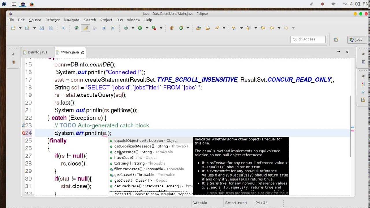 16 JAVA JDBC DataBases exception handling - YouTube