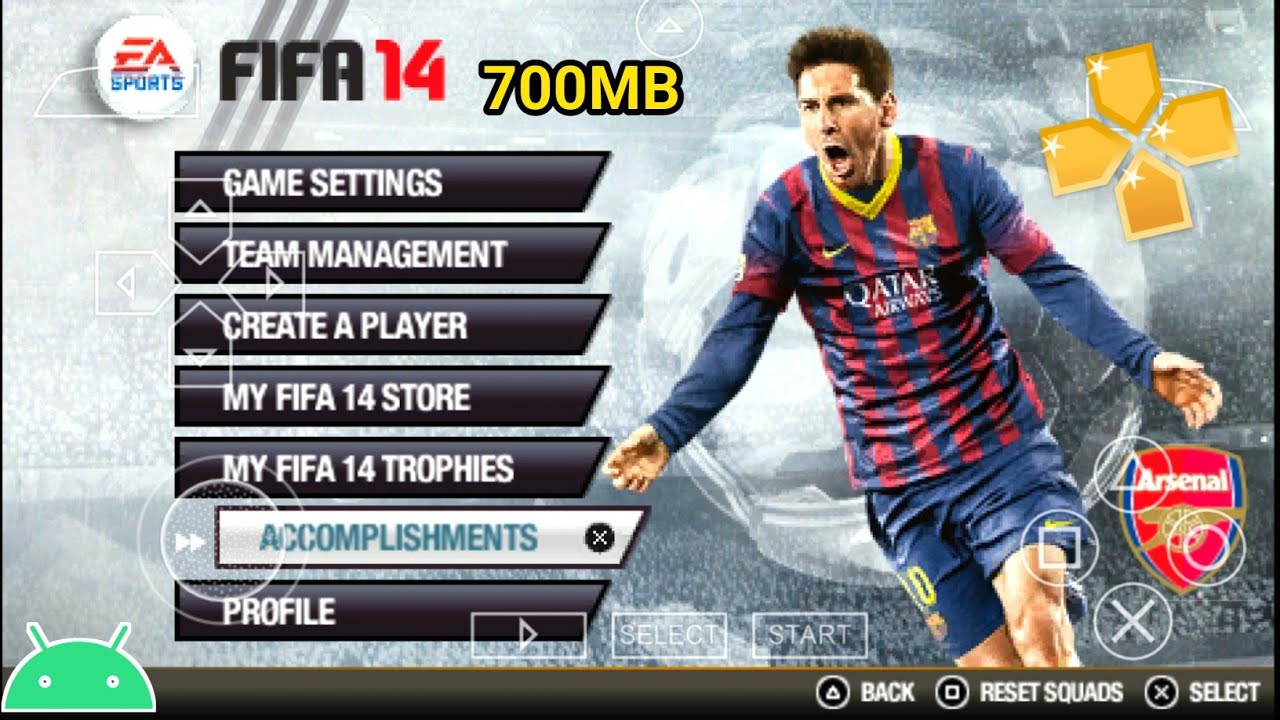 FIFA 14 PSP Game For PPSSPP Emulator On Android Gameplay Best PPSSPP ...