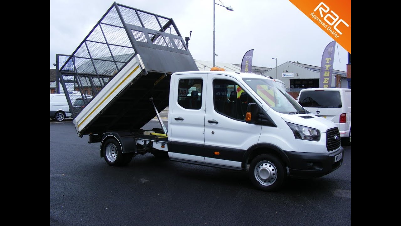 FORD TRANSIT DOUBLE CAB CAGE TIPPER TWIN REAR WHEELS - YouTube